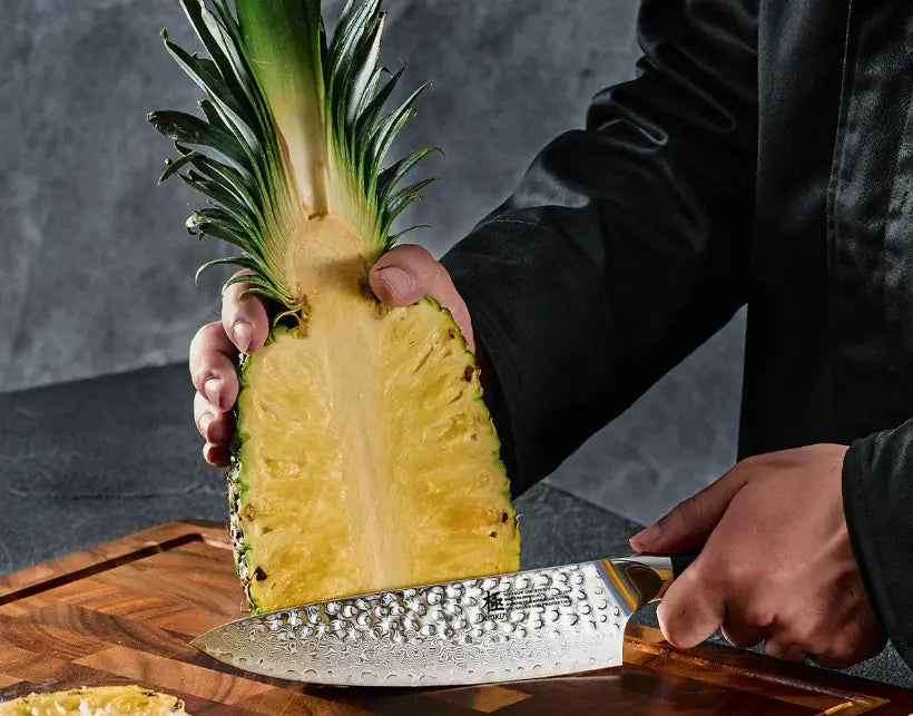 6 Easy Steps to Cut a Pineapple Like a Pro With A Japanese Knife – Kyoku Knives