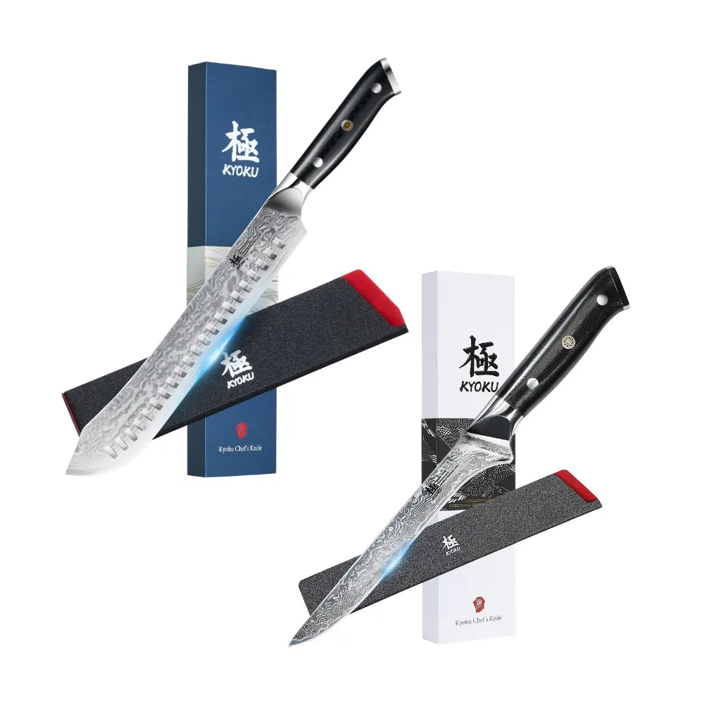 Bundle For Carnivores, Butcher Knife + Boning Knife| Shogun Gin Series – Kyoku Knives