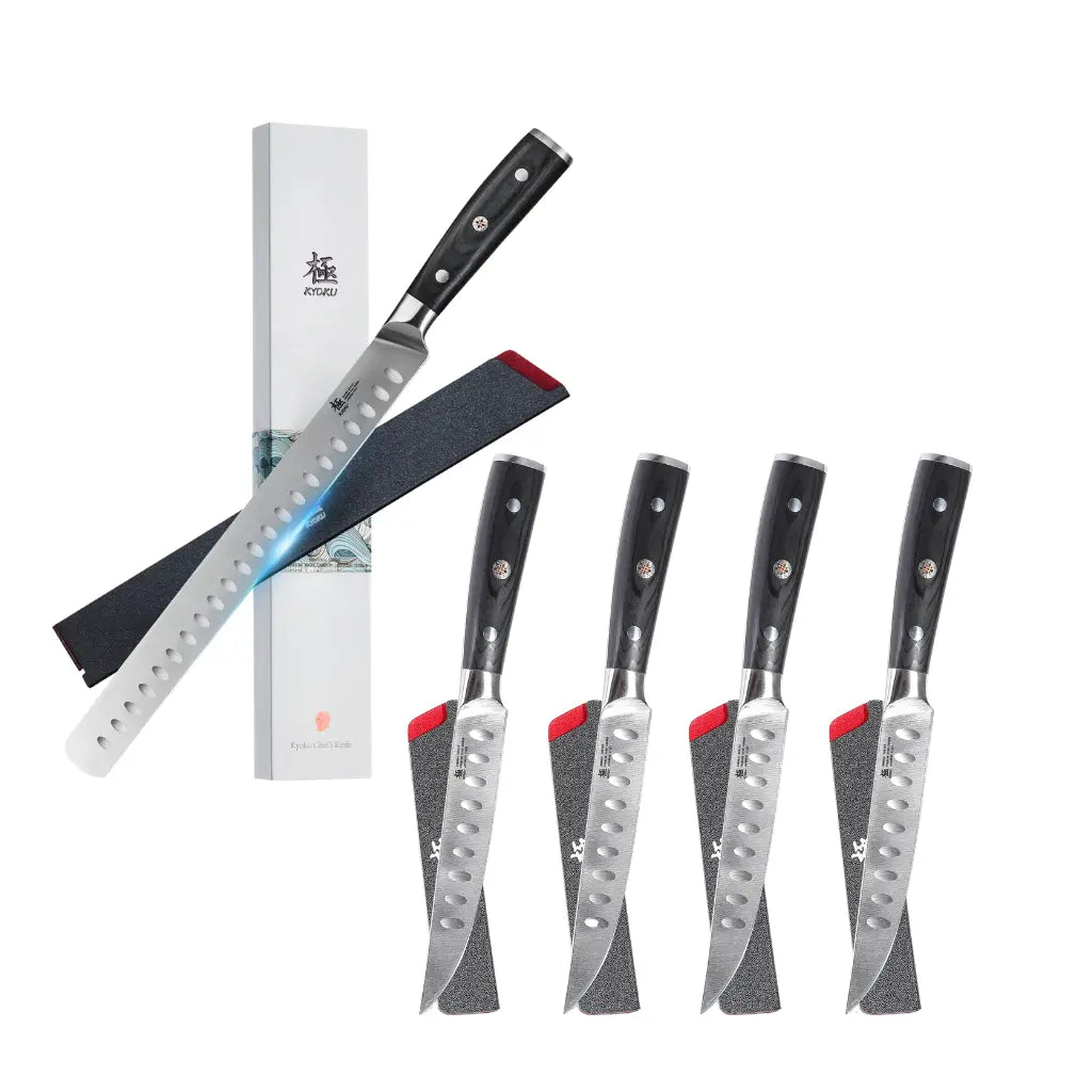 Bundle For Meat & Slice, Steak Knives + Slicing Knife| Samurai Series ...